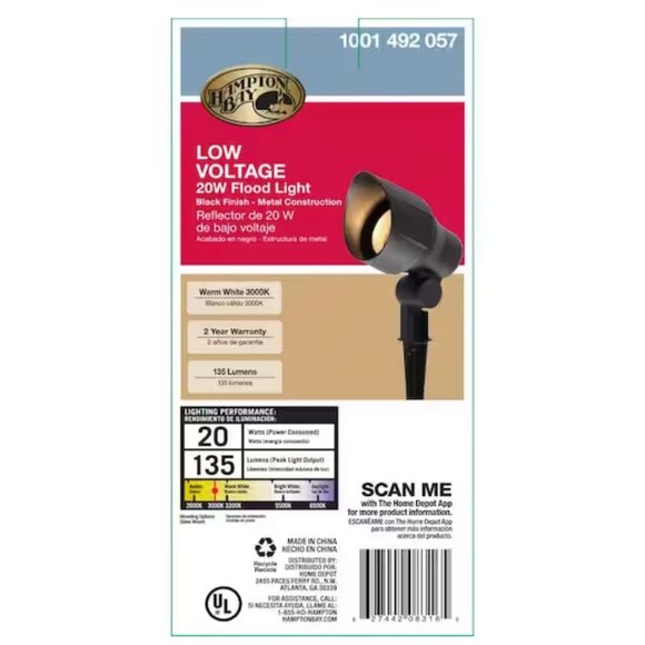 Hampton Bay | Other | Hampton Bay Lowvoltage 2 Watt Black Outdoor ...